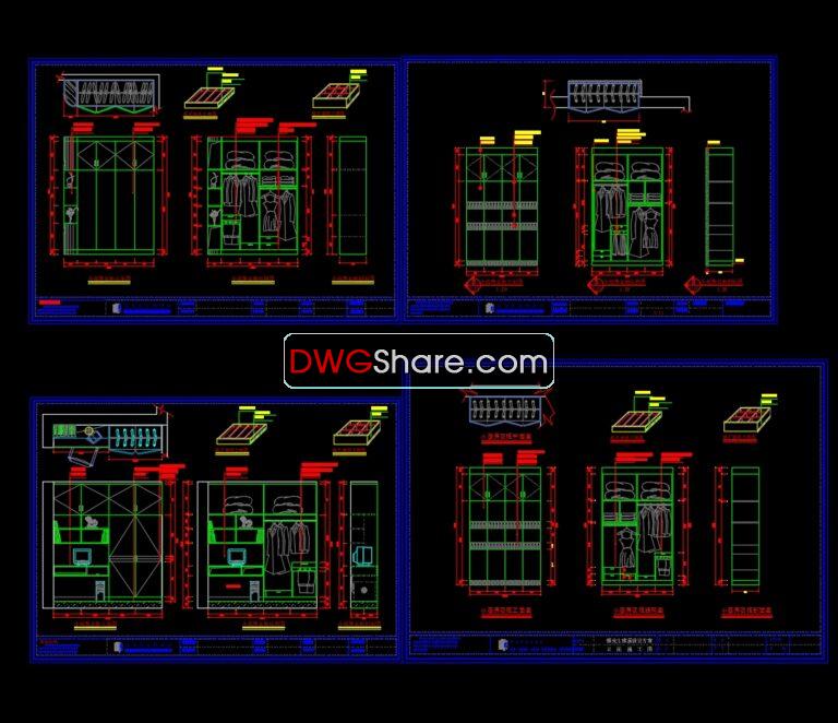 9.Wardrobe AutoCAD blocks free download
