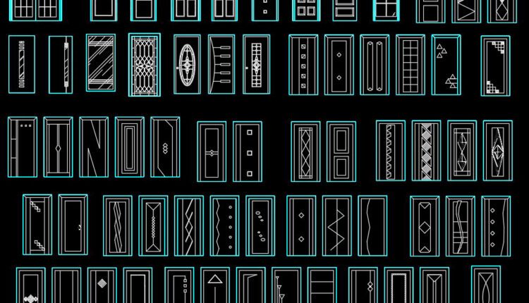 Autocad Wooden Doors free download - Free Cad Blocks, download DWG ...