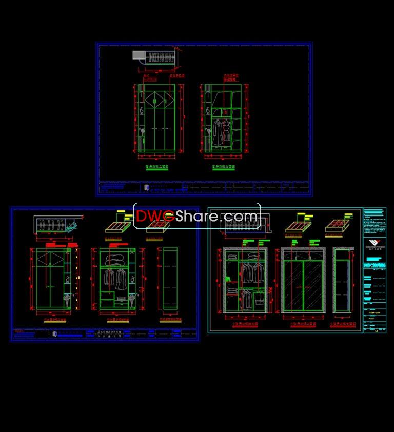 11.Wardrobe AutoCAD blocks free download