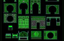 78.Flag Pole Elevation and Sections Details Autocad file