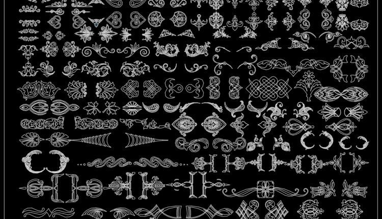 81.Neoclassical Style Decor CAD Design Elements - Free Cad Blocks ...