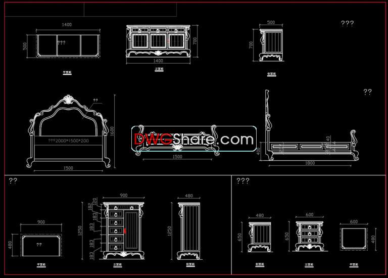 12.Classic Furniture CAD Blocks free download
