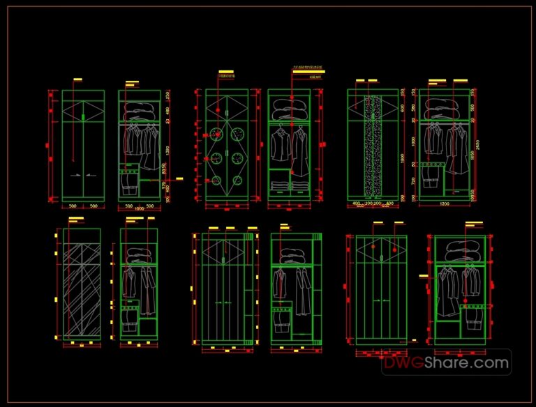 15.Wardrobe AutoCAD blocks free download
