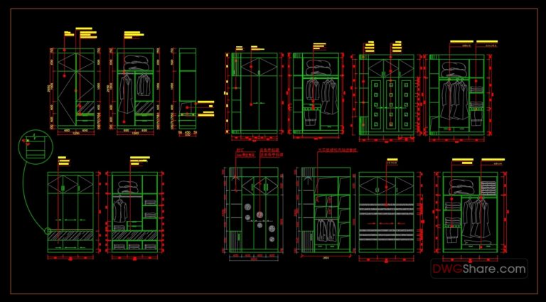 15.Wardrobe AutoCAD blocks free download
