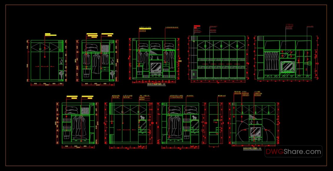 15.Wardrobe AutoCAD blocks free download