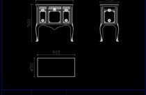 234. The CAD layout drawing of various types of beds for the Spa