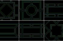 22.A set of trees and shrubs color top view AutoCAD blocks