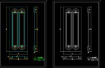 180. Autocad Wooden Door free download