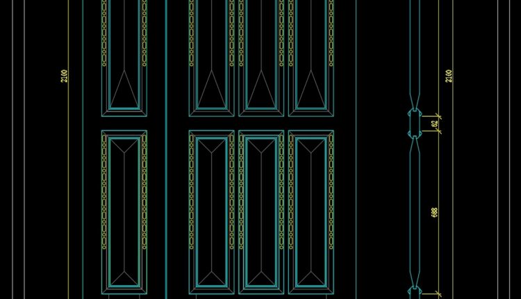 236. Autocad Wooden Door free download - Free Cad Blocks, download DWG ...