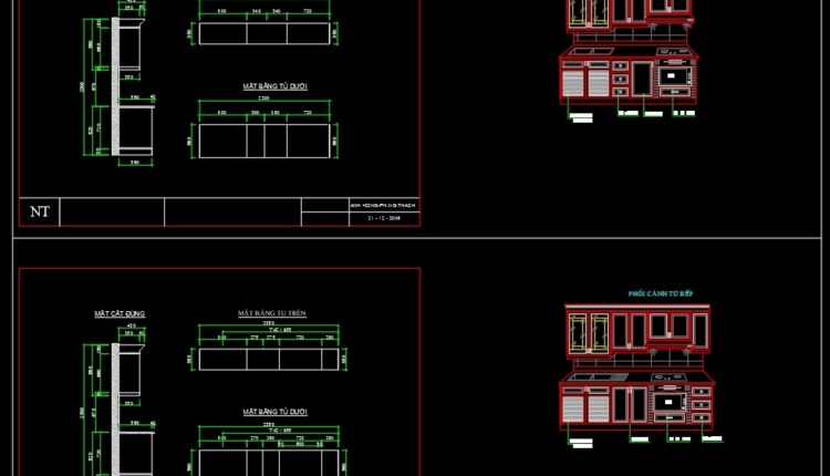 32.Traditional kitchen cupboard, kitchen cabinets autocad drawing ...