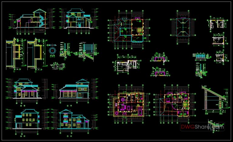 54.House Plan Design AutoCAD File Free download