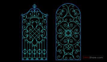 171. Free CAD Blocks Decorative Corners Design Elements