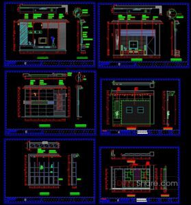 81.Display Cabinets Cad Blocks free download