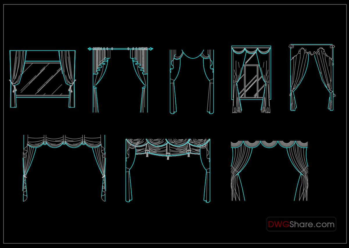 87.Curtain Cad Blocks Free Download