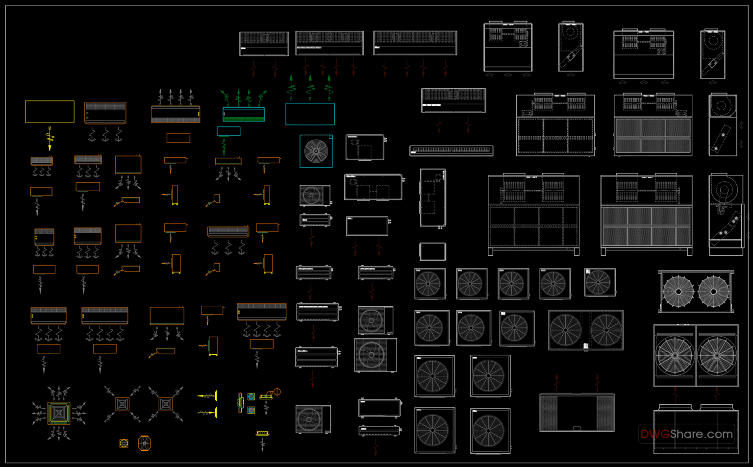 10.Fan coil unit AutoCAD blocks free download