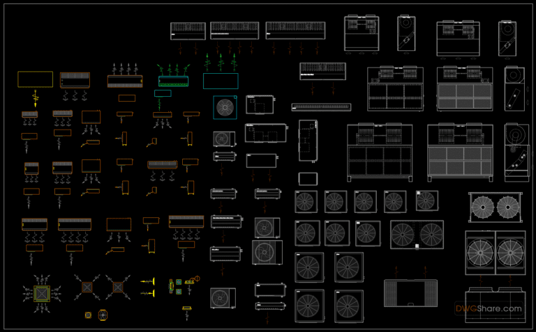 10.Fan coil unit AutoCAD blocks free download