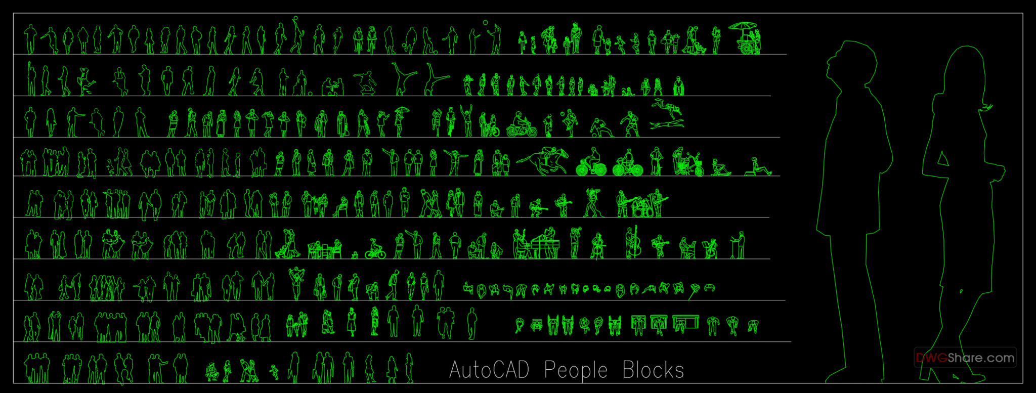 10.People dwg CAD blocks free download