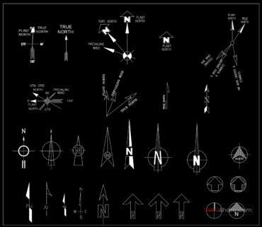 12.Wind rose Cad Blocks free download