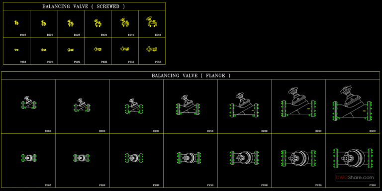 14.Balancing Valve Autocad Drawing Free Download