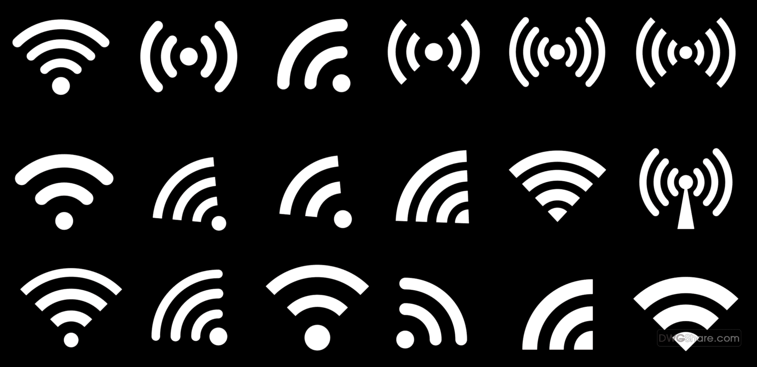 14.WIFI Symbol Cad Blocks free download