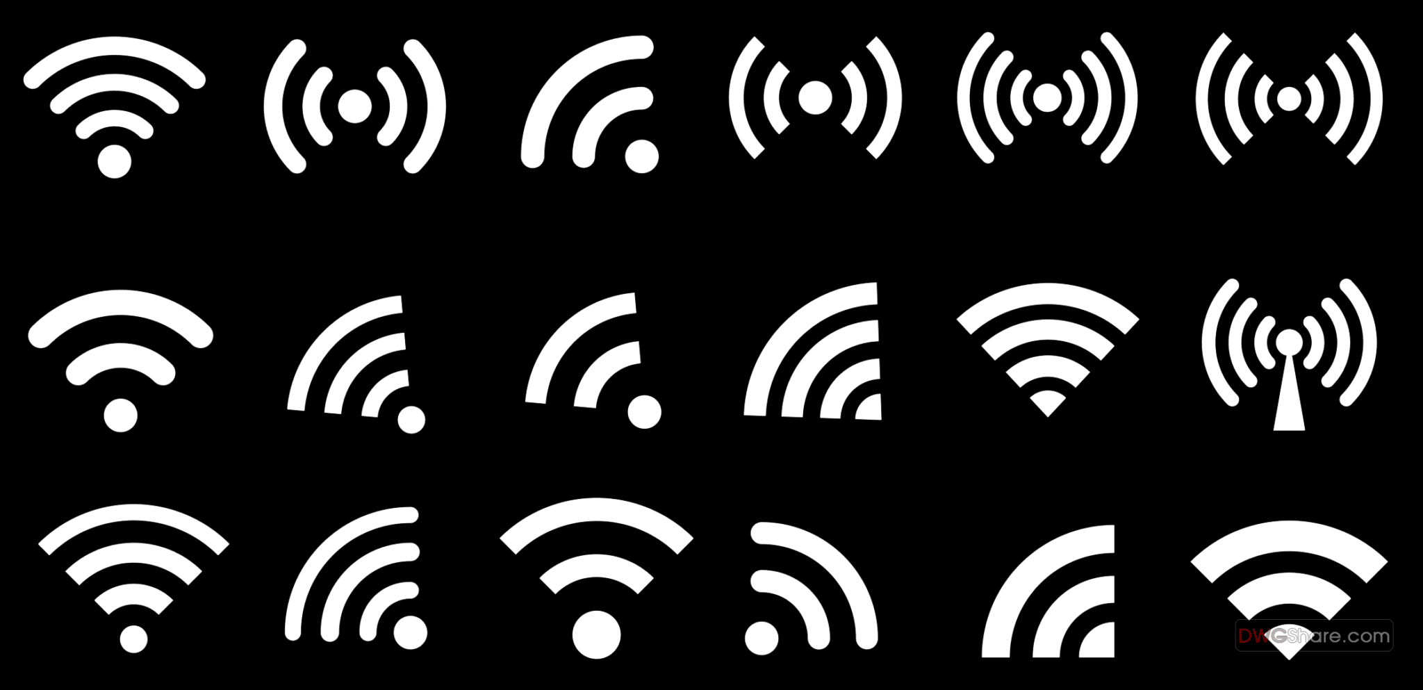 14.WIFI Symbol Cad Blocks free download