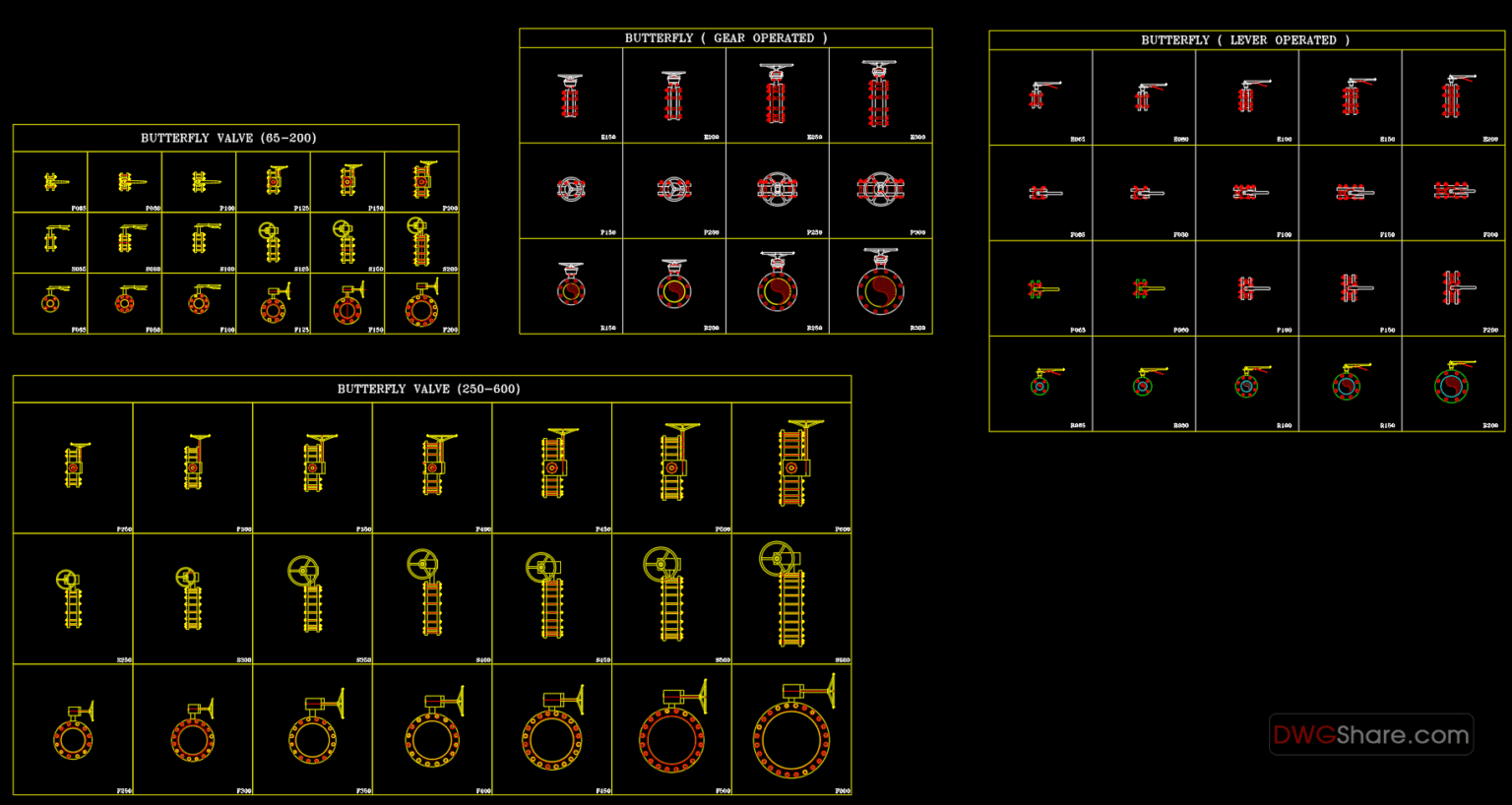 18.Butterfly Valves Autocad Drawing Free Download