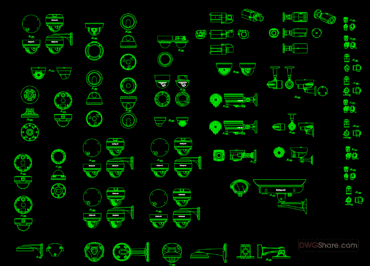 18.Security Camera AutoCAD Blocks