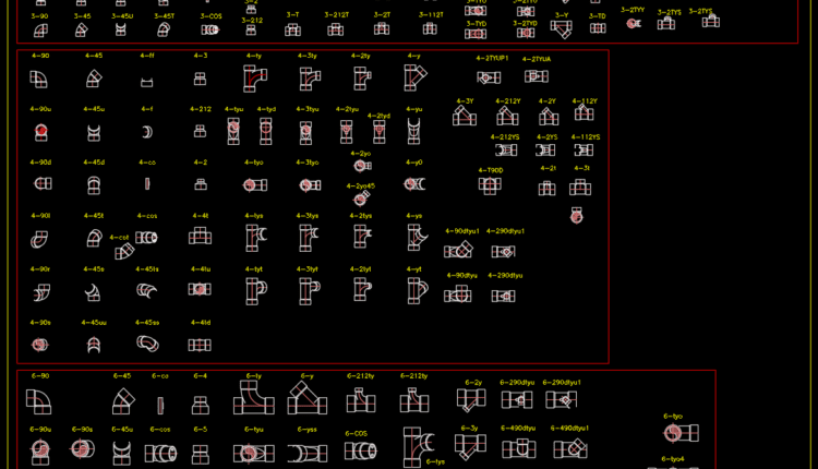 2.PVC Pipe And Fitting Class 8.5 AutoCAD Blocks (1) - Free Cad Blocks ...