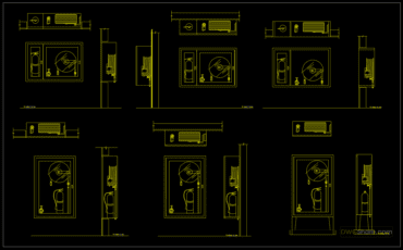 20.Fire hose cabinet Cad Blocks