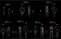 10.Gas cooker, Induction cooker, Kitchen hood AutoCAD blocks free download