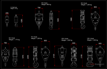 25.Crane Hook AutoCAD blocks free download | Free Cad Blocks, download ...