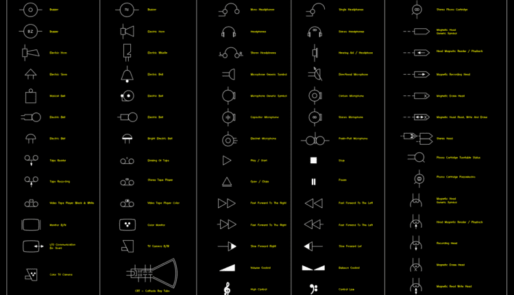 Free Electrical Symbols block and drawings
