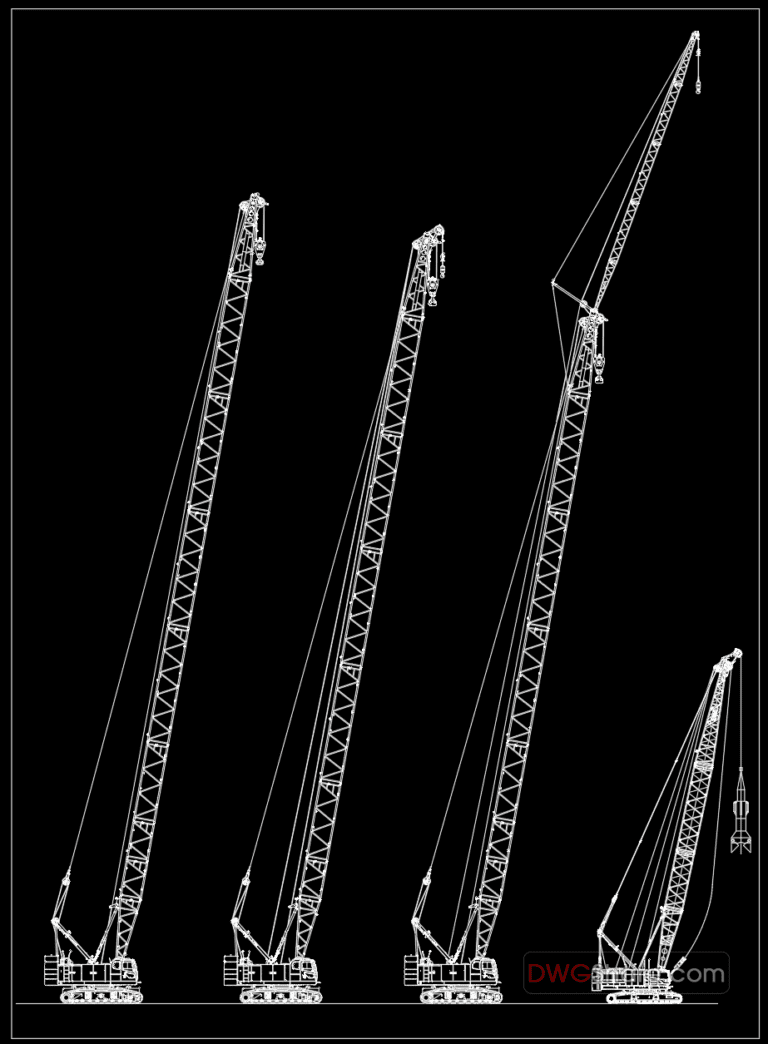 26.Moblie Crane AutoCAD blocks free download