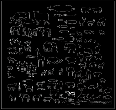 3.Animals AutoCAD Blocks Free Download