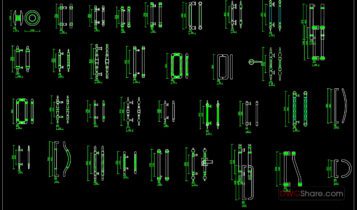 12.Cabinet Hardware AutoCAD blocks free download