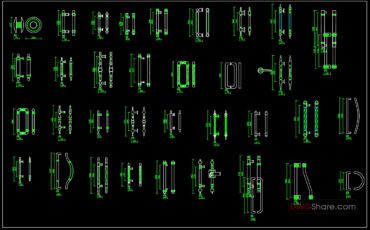 319. Door handle CAD Blocks Free Download