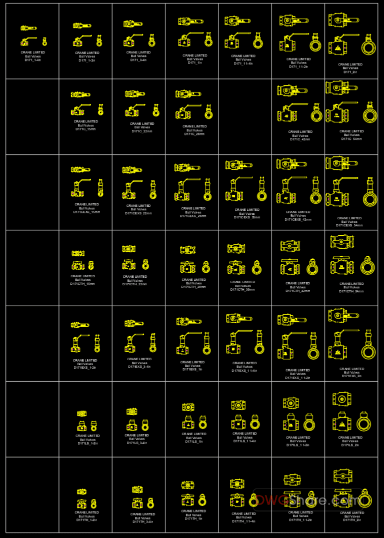 4.Ball Valve AutoCAD Blocks