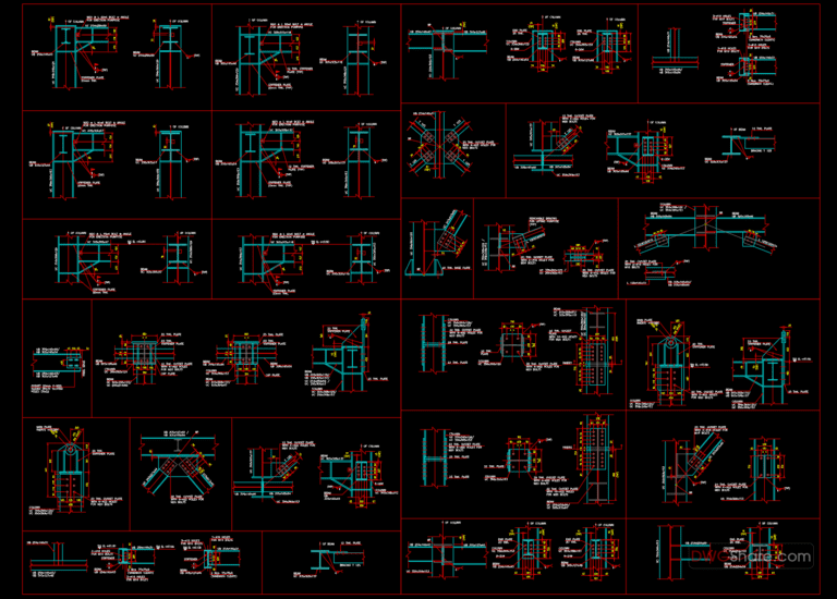 7.Steel Fabrication Autocad Drawing Free Download