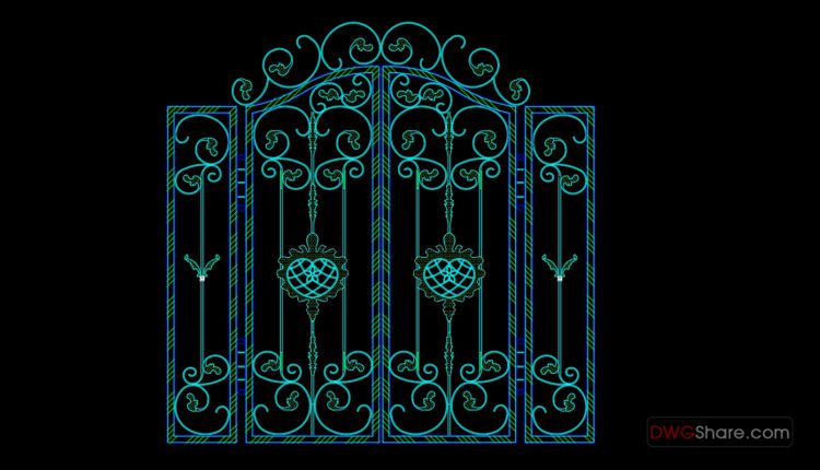 76.Gate design AutoCAD blocks free download - Free Cad Blocks, download ...