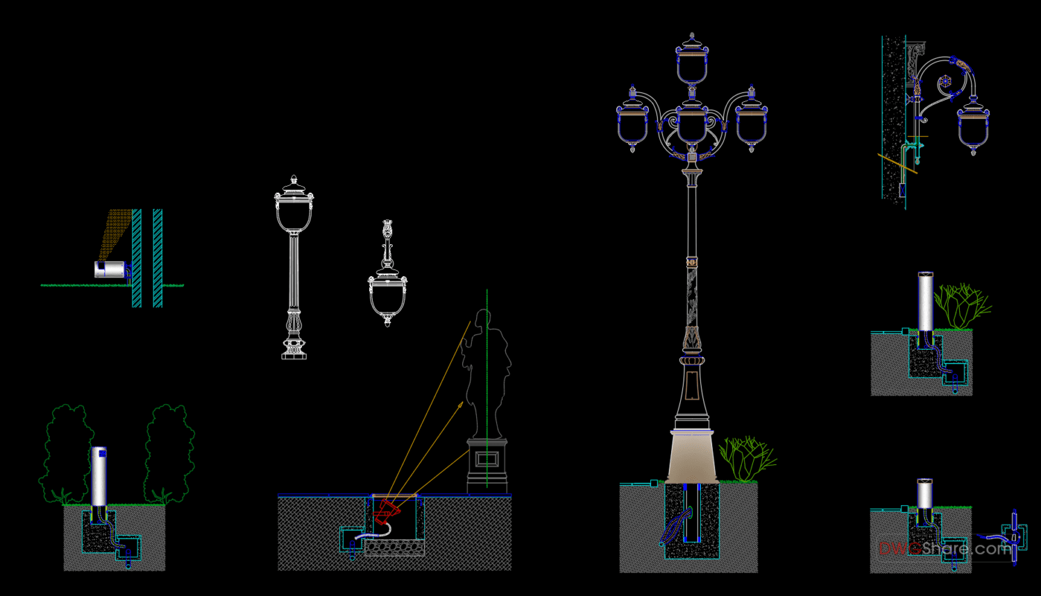 8.Urban Lighting Design CAD Blocks
