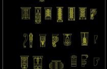 515. CAD drawing of detailed rooftop garden for townhouses