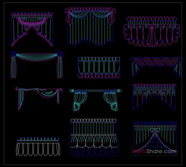 91.Curtain Cad Blocks Free Download