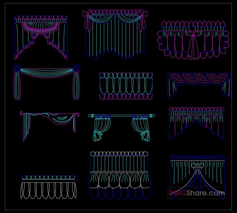 91.Curtain Cad Blocks Free Download