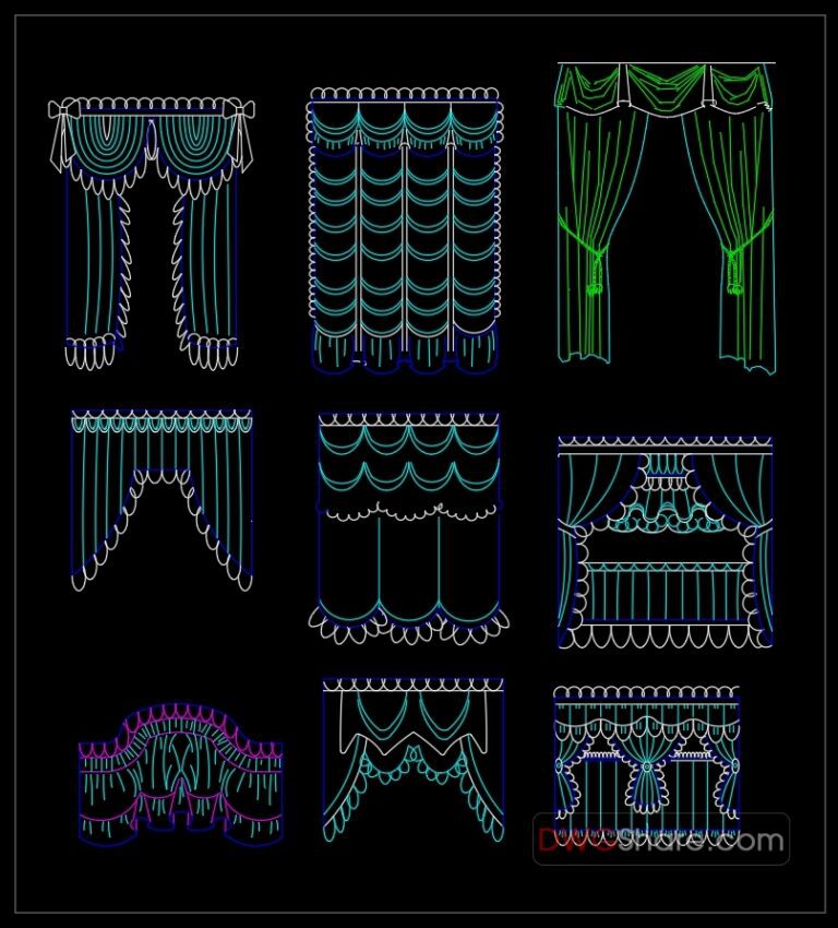 93.Curtain Cad Blocks Free Download