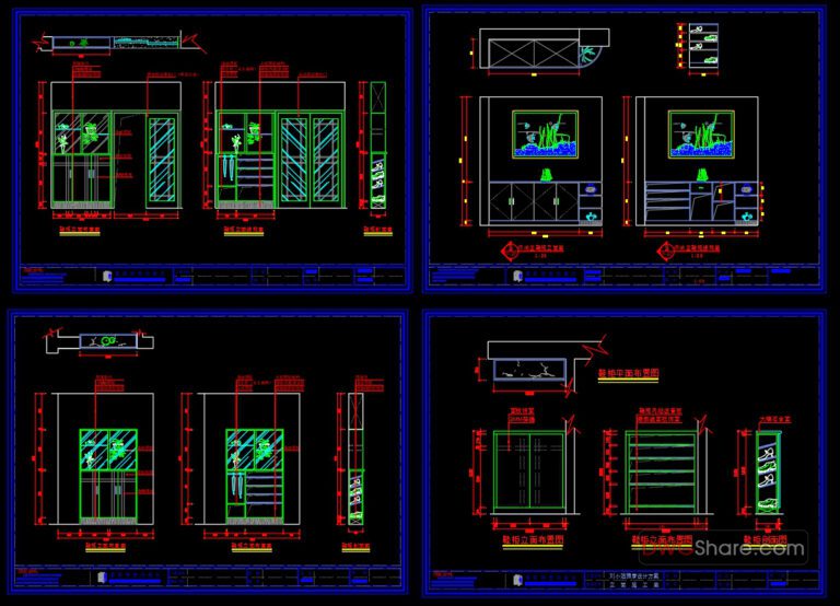 99.Shoe Storage Cabinet Cad Blocks free download