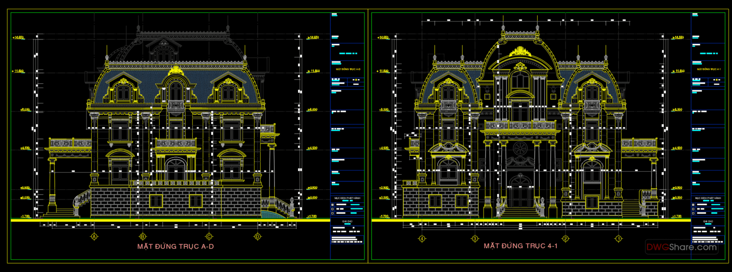 Classic Villa 2d AutoCAD Full File Free Download