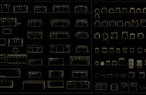 304. Free download bar furniture CAD blocks