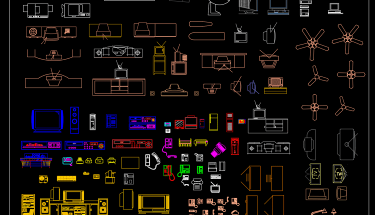 104.Computer And Printer CAD Blocks - Free Cad Blocks, download DWG ...