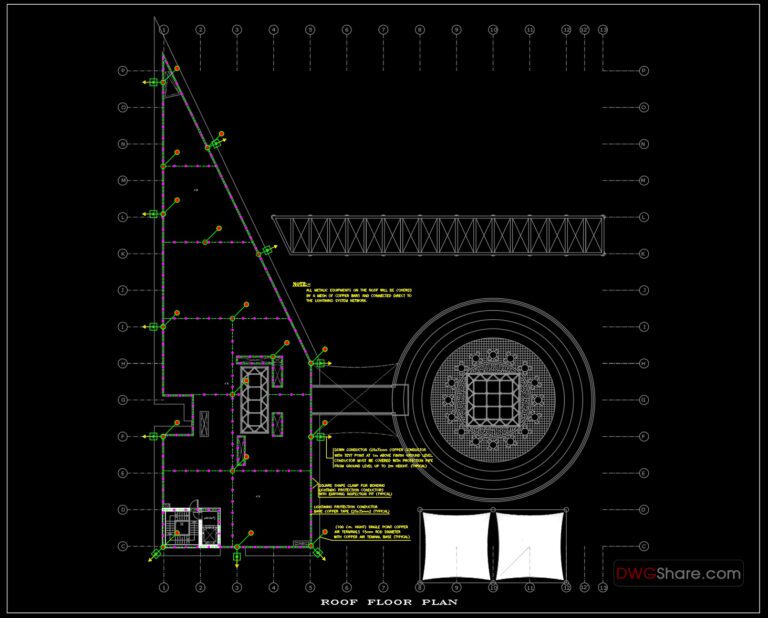 11.Earthing and Lightning Layout Plan CAD