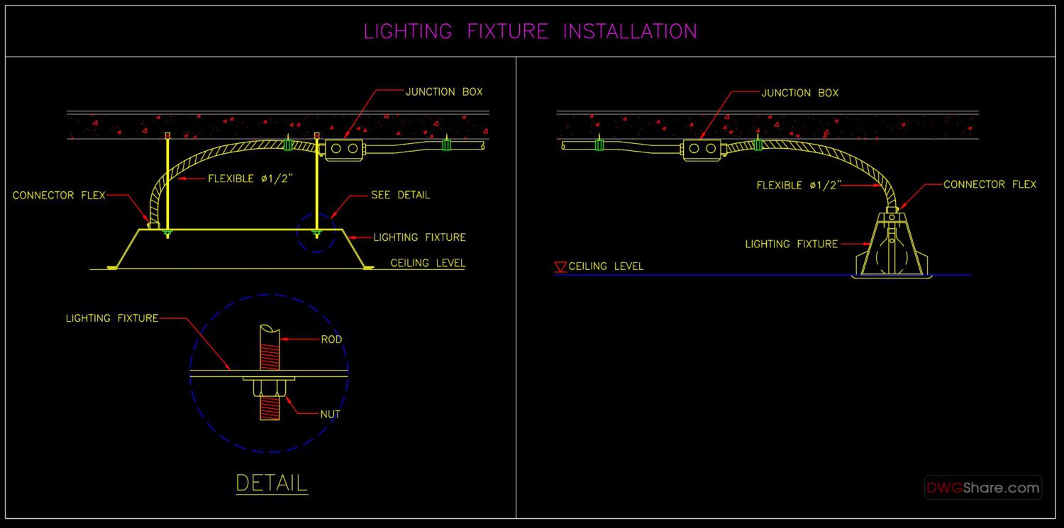 12.Lighting Fixture Installation Details CAD